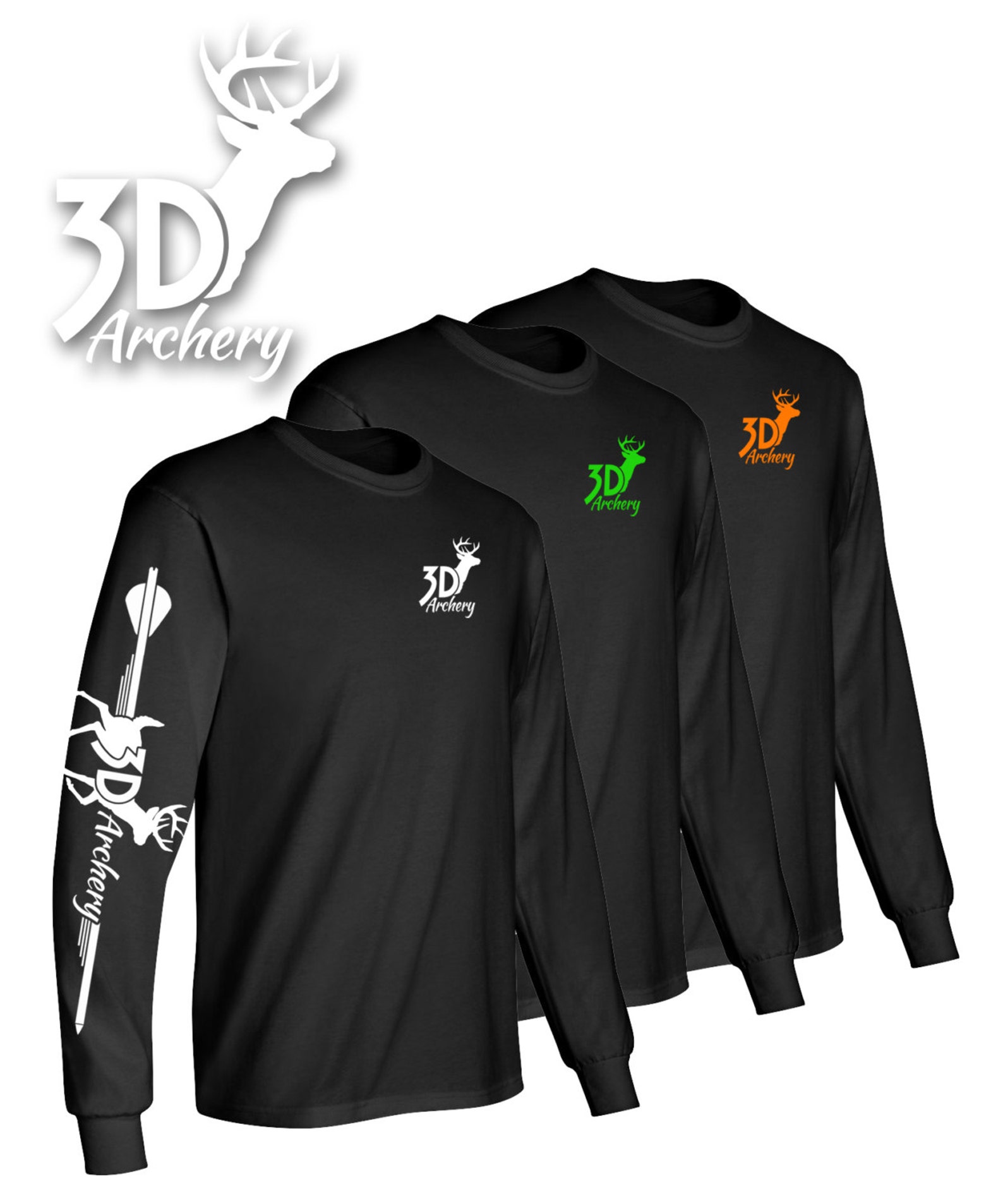 3D Archery Long Sleeve T Shirt Bowhunting Apparel Compound Bow Hunting ...