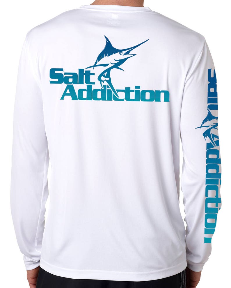 Salt Addiction T Shirt Saltwater Microfiber Uv Long Sleeve Fishing ...