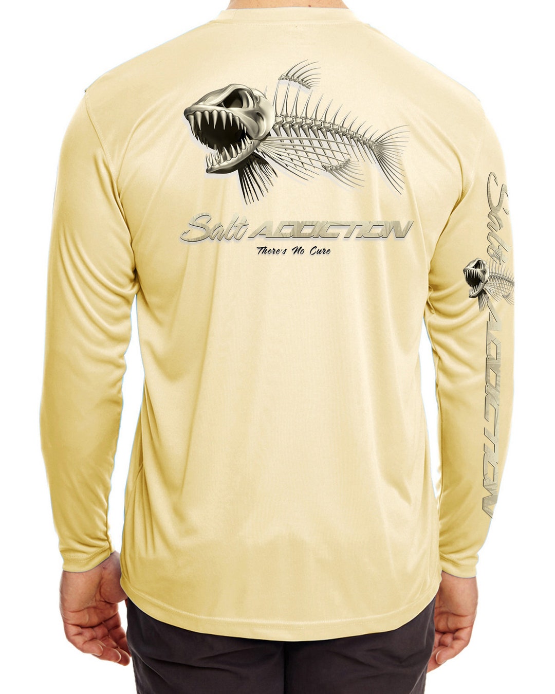 Salt Addiction T Shirt Saltwater Microfiber Uv Long Sleeve Fishing ...