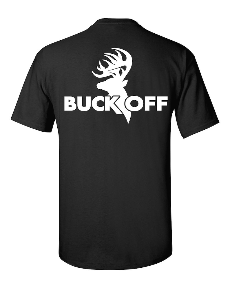Buck off Brand Short Sleeve Logo T Shirt Short Sleeve Mens Rack Antlers ...