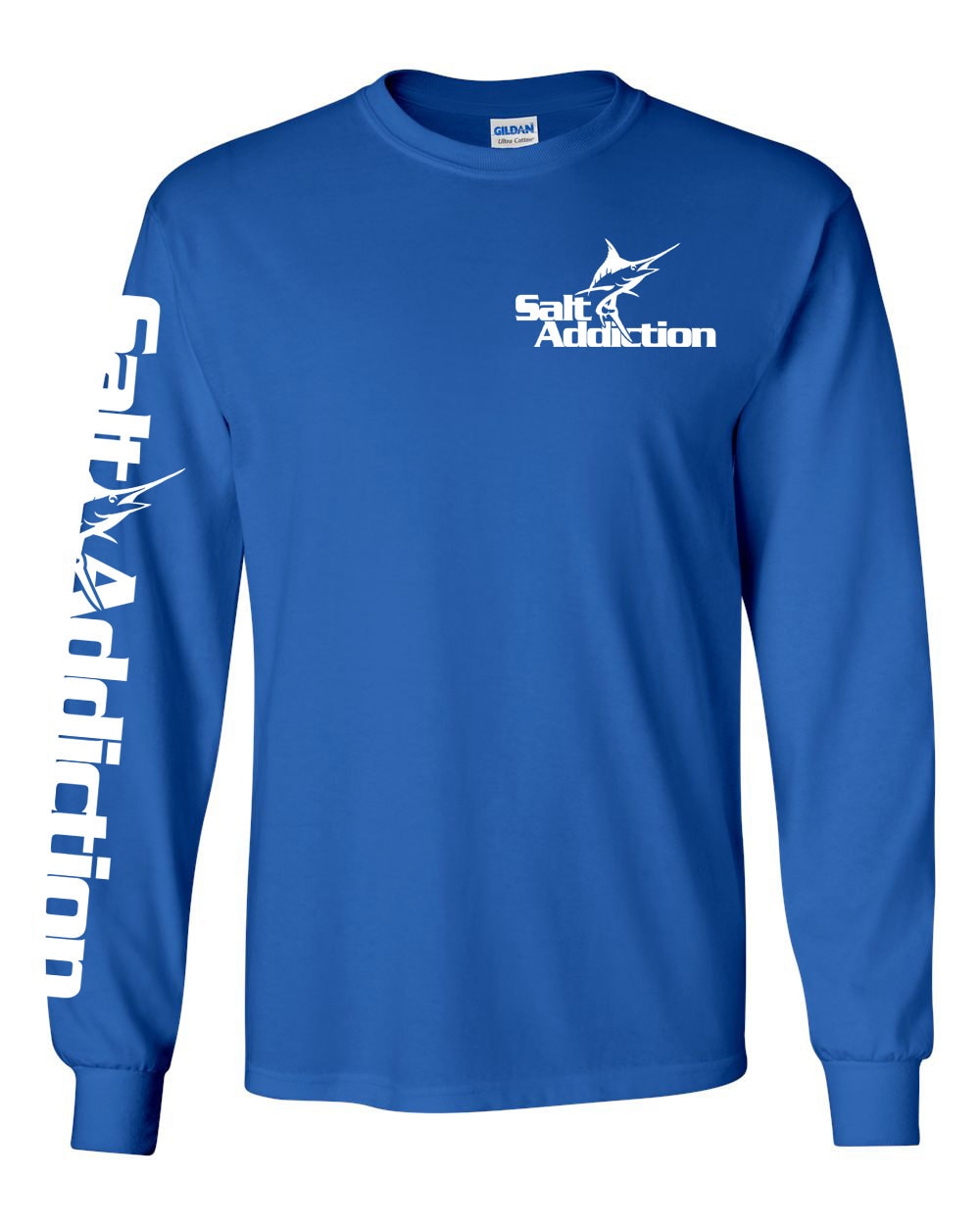 Salt Addiction T Shirt Logo Saltwater Fishing Long Sleeve Deep Sea ...