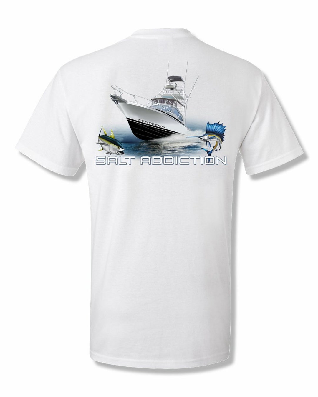 Salt Addiction Ocean Trolling T Shirt,fishing T Shirt,ocean Deep Sea ...