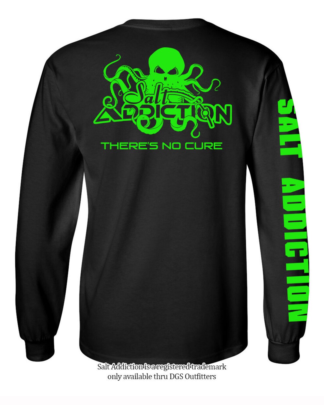 Salt Addiction Logo T Shirt,octopus,saltwater Fishing T Shirt,long ...