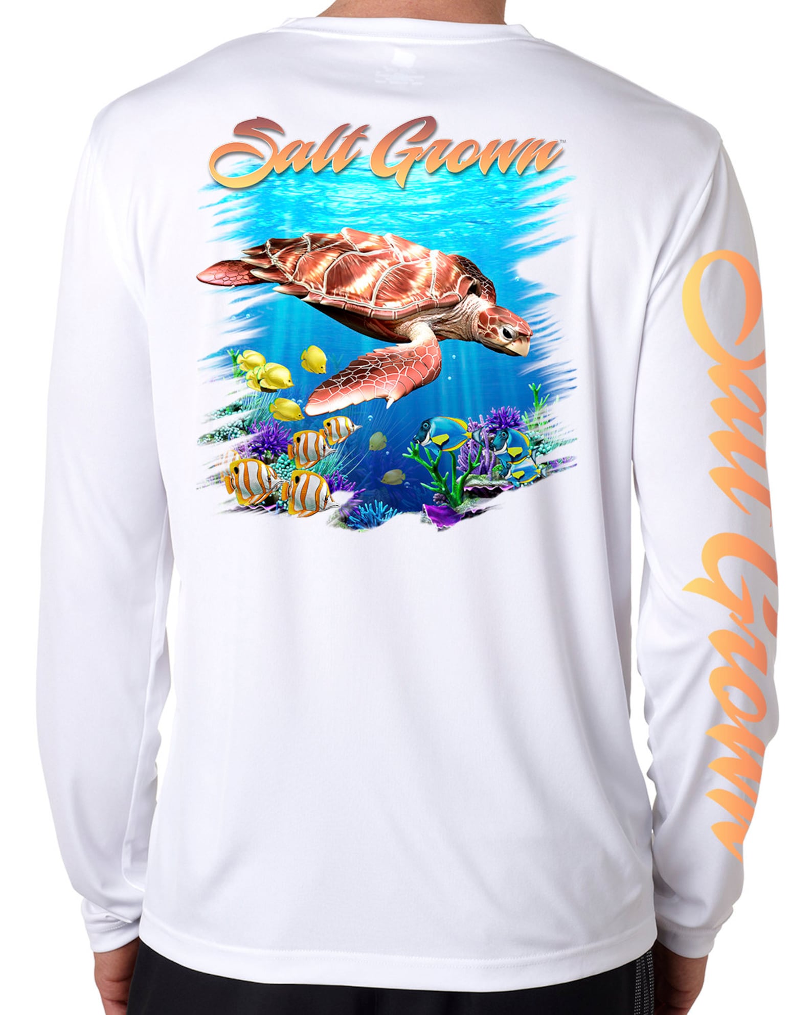 Salt Grown Saltwater Microfiber Uv Long Sleeve Fishing T Shirt Sea ...