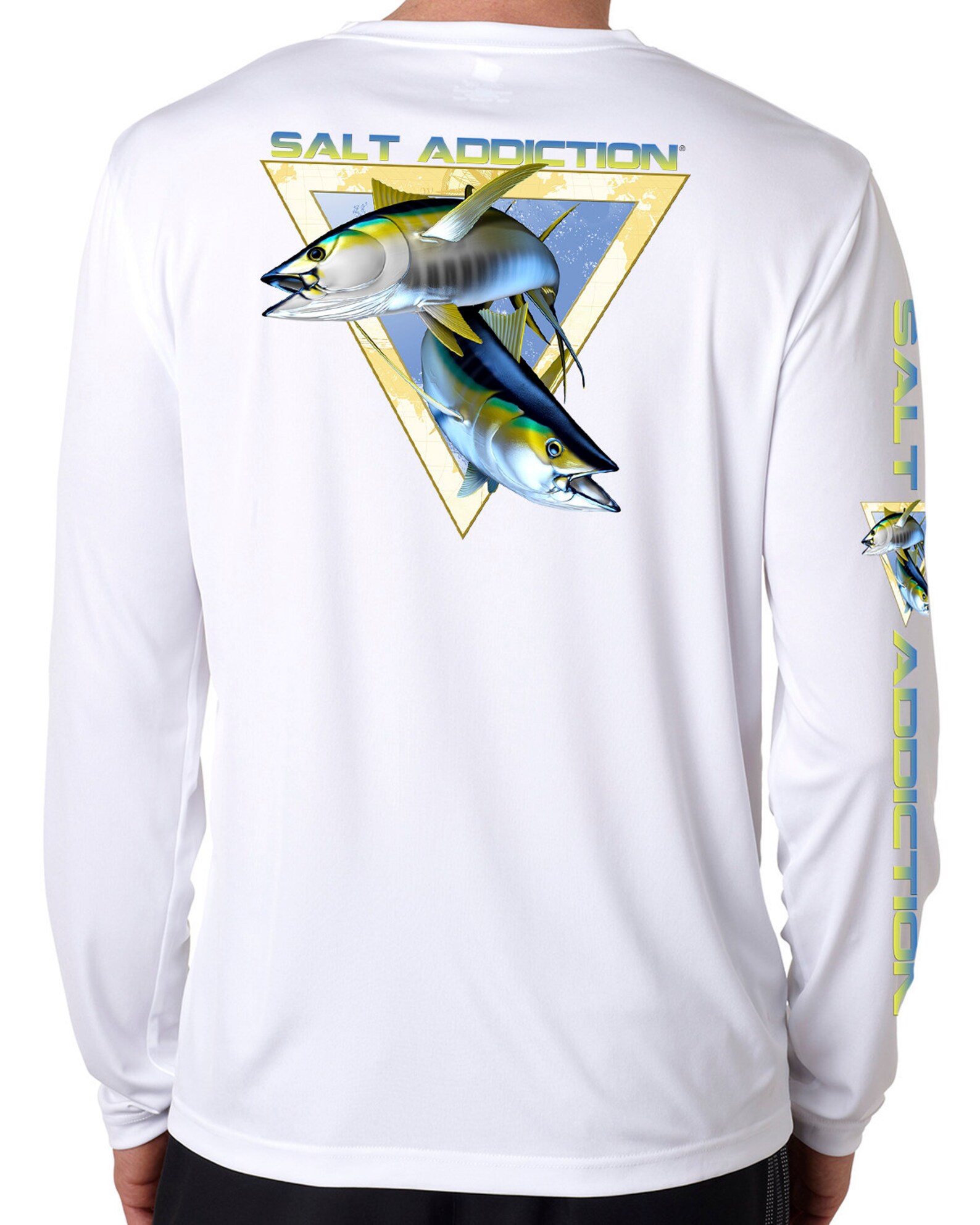 Salt Addiction T Shirt Saltwater Microfiber Uv Long Sleeve Fishing ...