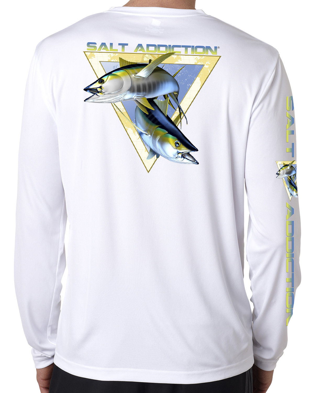 Salt Addiction T Shirt Saltwater Microfiber Uv Long Sleeve Fishing ...