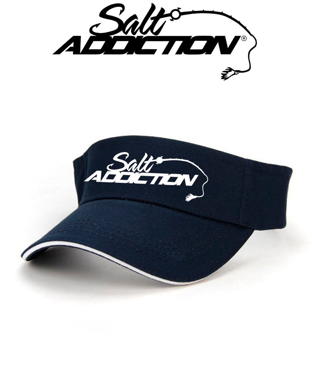 Salt Addiction Saltwater Fishing Visor Hat Cap Permit Flats Trolling - Etsy