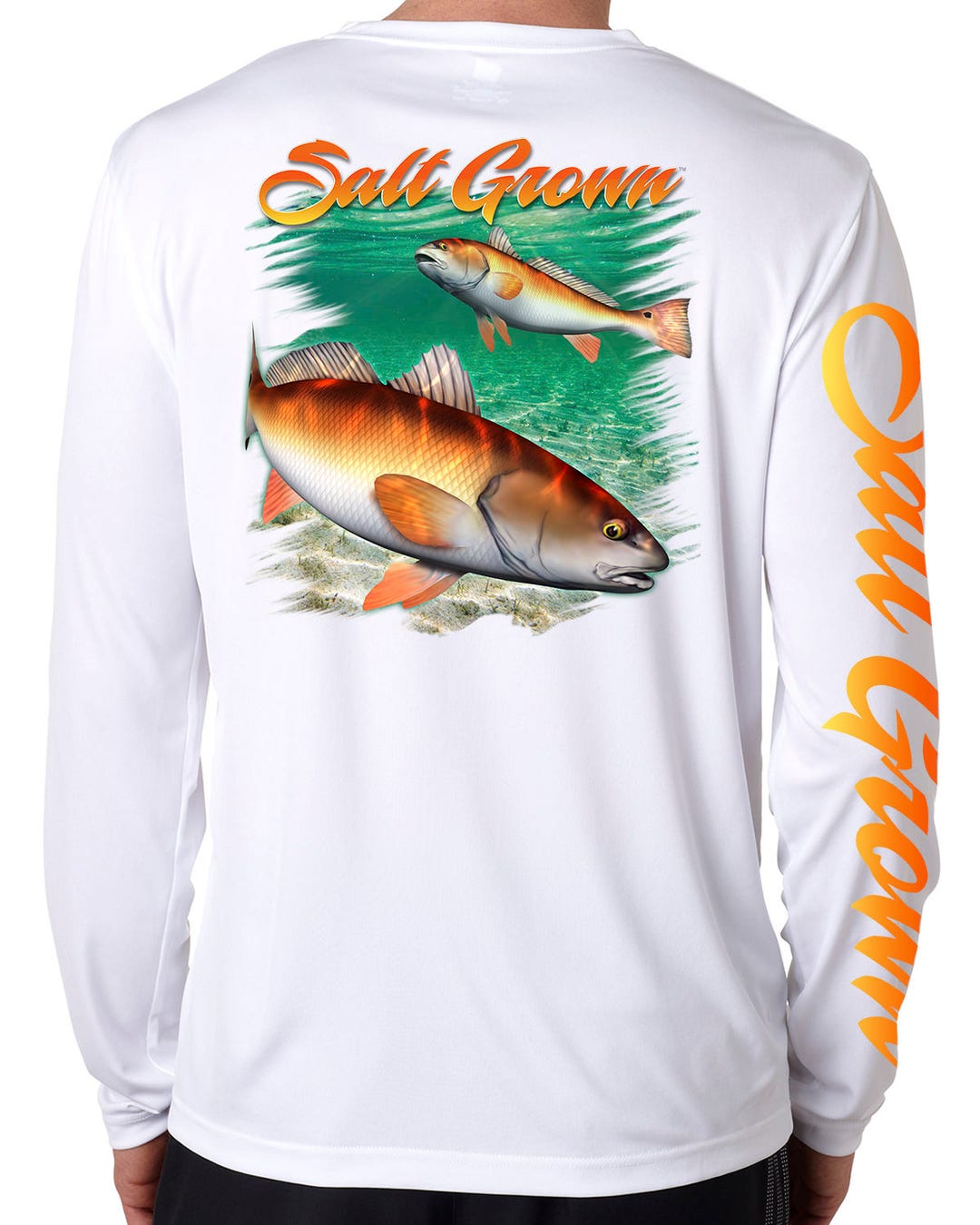 Salt Grown Saltwater Microfiber Uv Long Sleeve Fishing T Shirt Trolling ...
