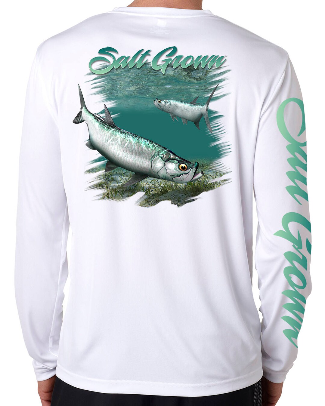Salt Grown Saltwater Microfiber Uv Long Sleeve Fishing T Shirt Tarpon ...