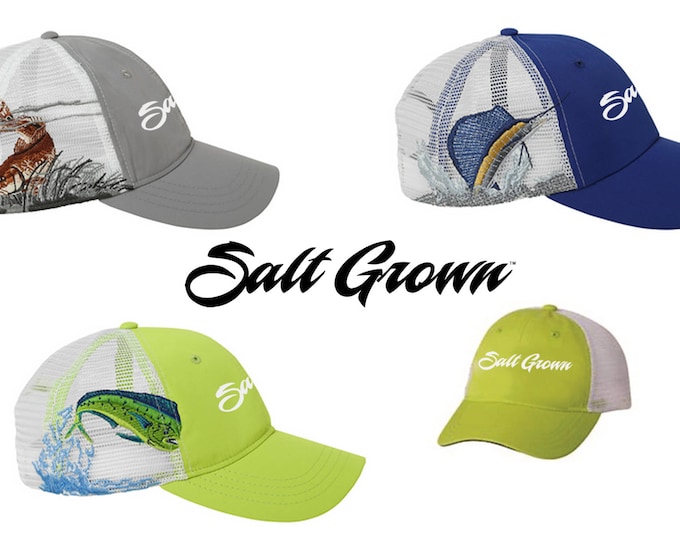 Salt Grown Saltwater Hat Fishing Surfing Diving Beach Sailfish Only. - Etsy