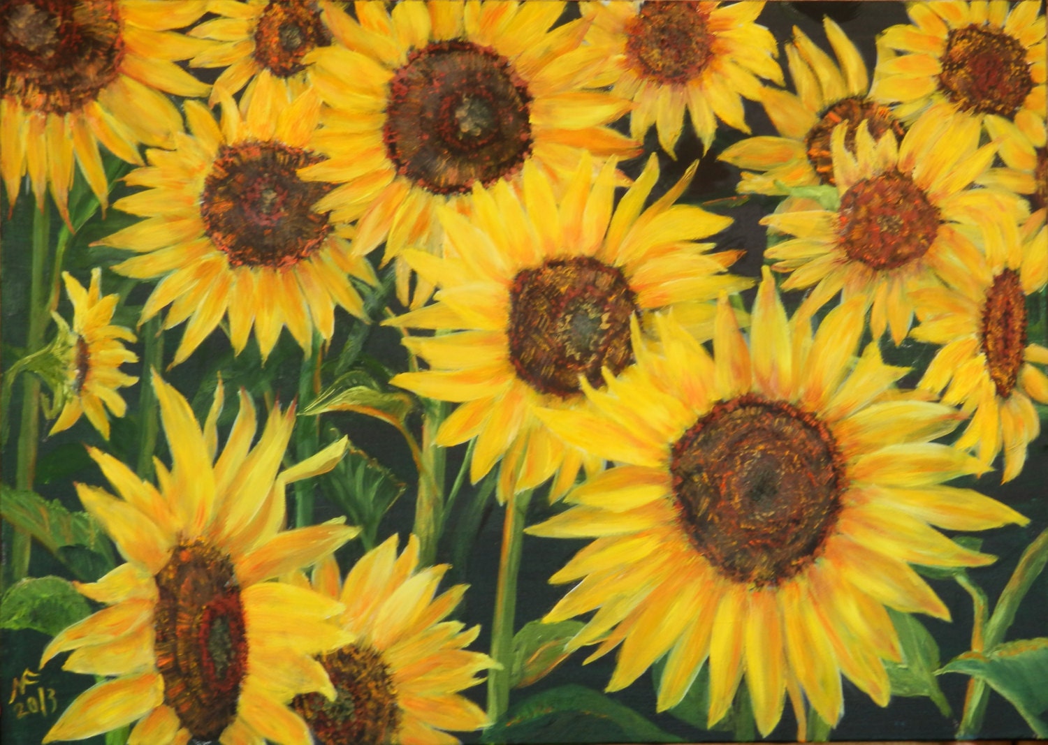 Sunflower. Original Large Oil Painting - Etsy