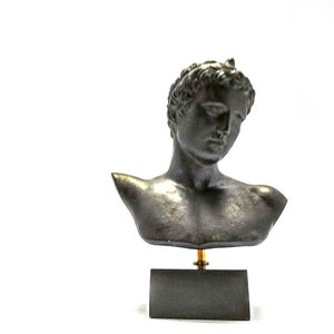 Bust of Marathon Boy Sculpture ,verdigris Effect of Greek Stone Cast of ...