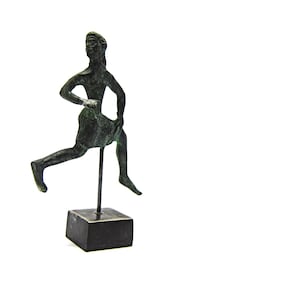 Bronze Running Spartan Woman , Greek Museum Reproduction of a Sculpture ...