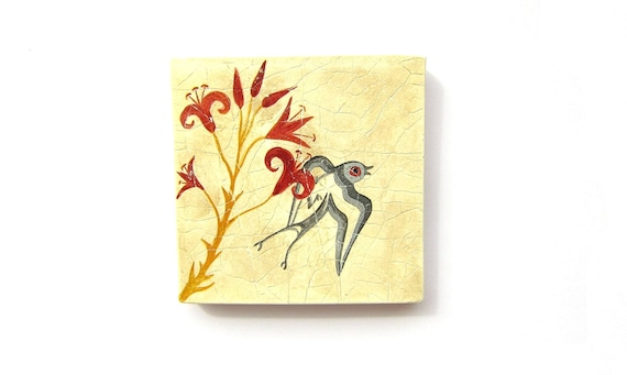 Minoan Spring Fresco Painting From Akrotiri Santorini Museum | Etsy