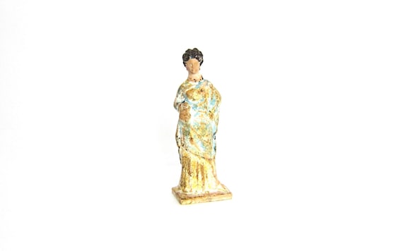 Tanagra Figurine Woman Figure Greek Terracotta Statue | Etsy