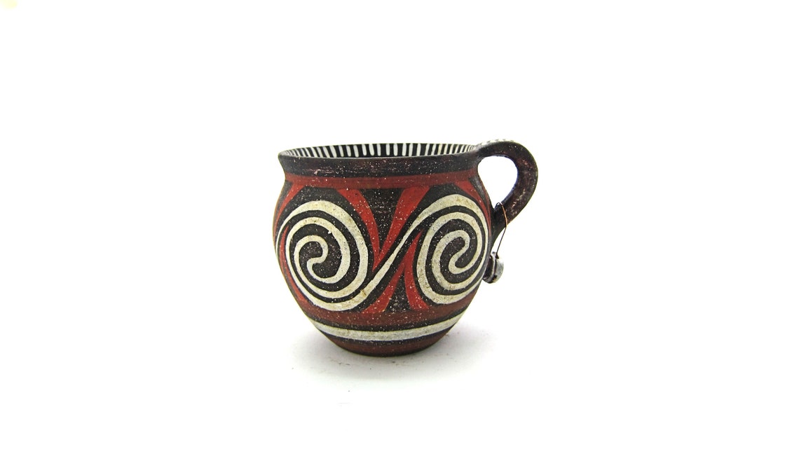 Greek Vase , Minoan Cretan Cup , Reproduction From Museum of Heraklion ...