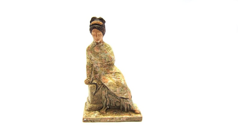 Tanagra Figurine , Woman Figure, Greek Terracotta Statue - Etsy