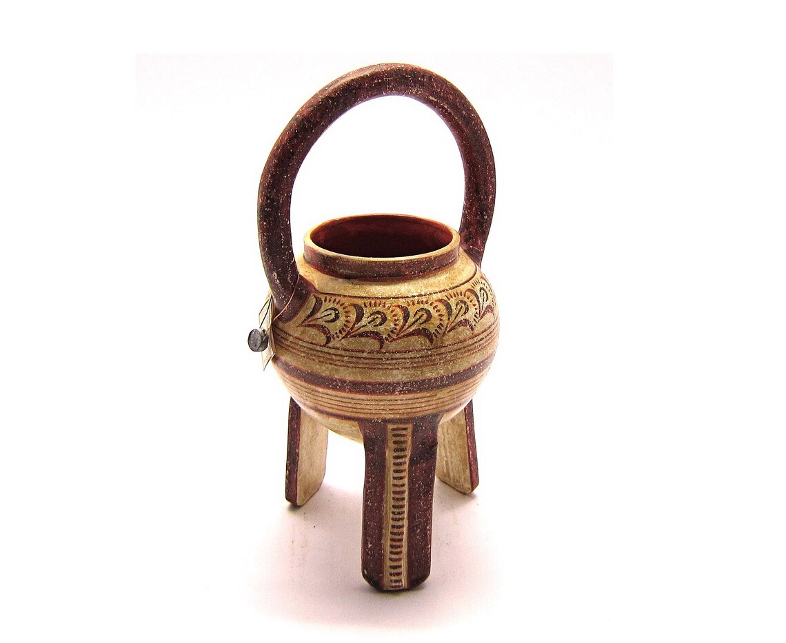 Greek Vase , Greek Minoan Basket Cretan Vase, Reproduction From Museum ...