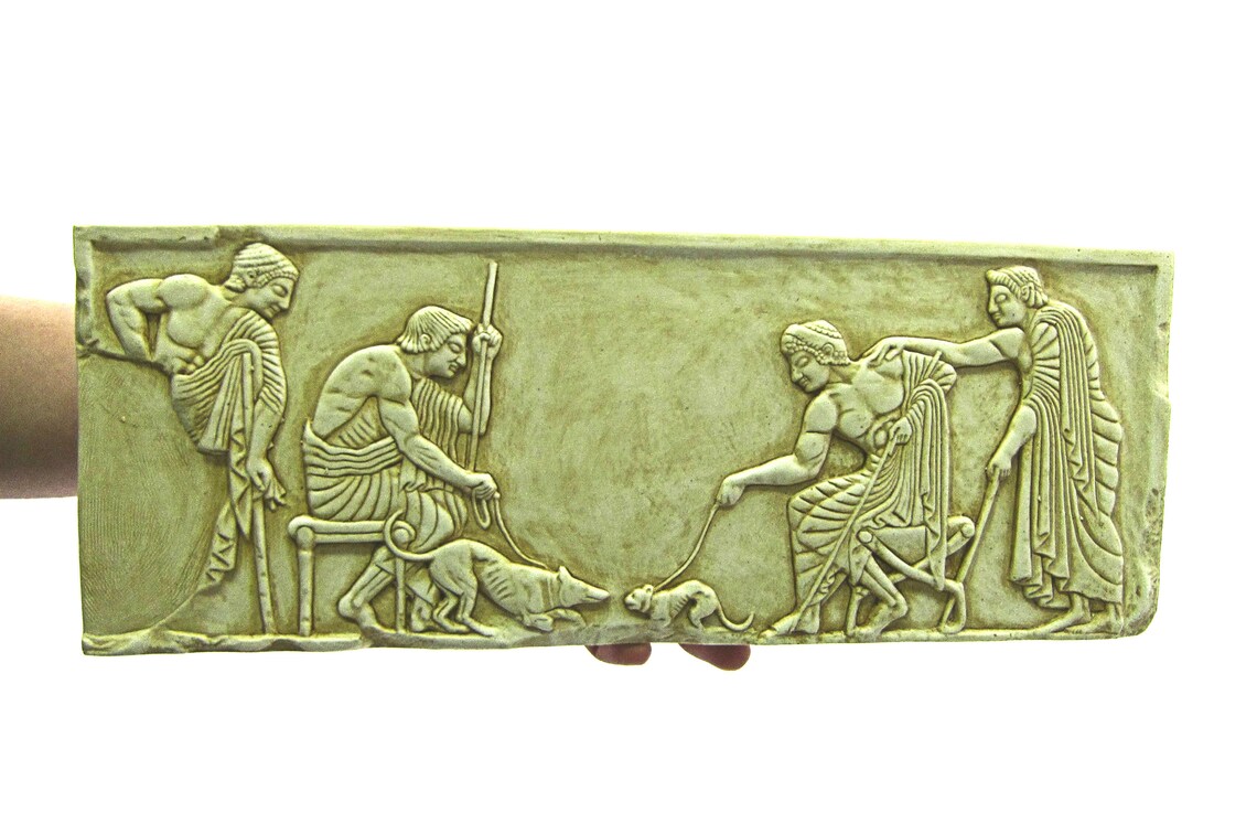 Stele Depicting Fight Between Dog and Cat Relief From - Etsy