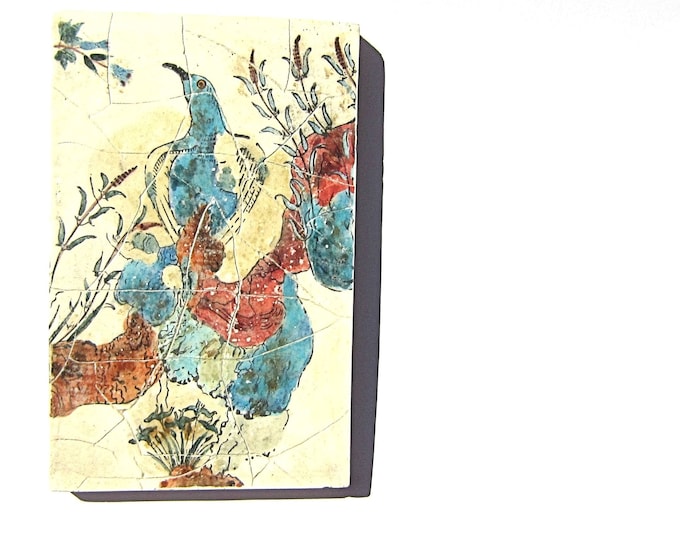 Minoan Blue Bird Fresco Painting From Crete Knossos Palace , Museum ...