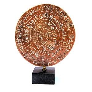 Ancient Greek Museum Reproduction Phaistos Disc , Exact Replica From ...