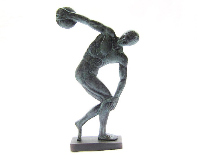 Bronze Discovolus , Disc Thrower Bronze Sculpture, Ancient Greek ...