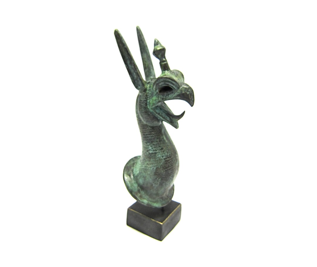 Big Greek Bronze Griffin - Gryphon , Museum Copy From Olympia Museum ...
