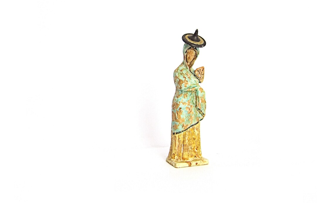 Tanagra Figurine , Woman Figure, Greek Terracotta Statue - Etsy