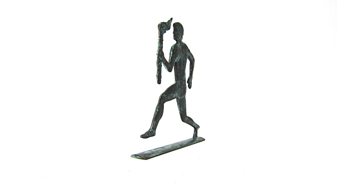 Bronze Sculpture Marathon Runner From Ancient Greece Greek - Etsy