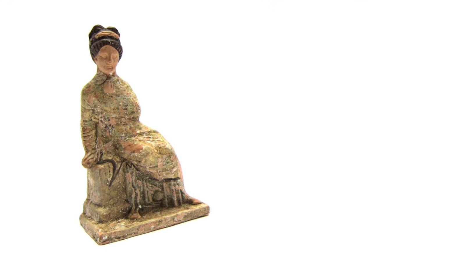 Tanagra Figurine , Woman Figure, Greek Terracotta Statue - Etsy