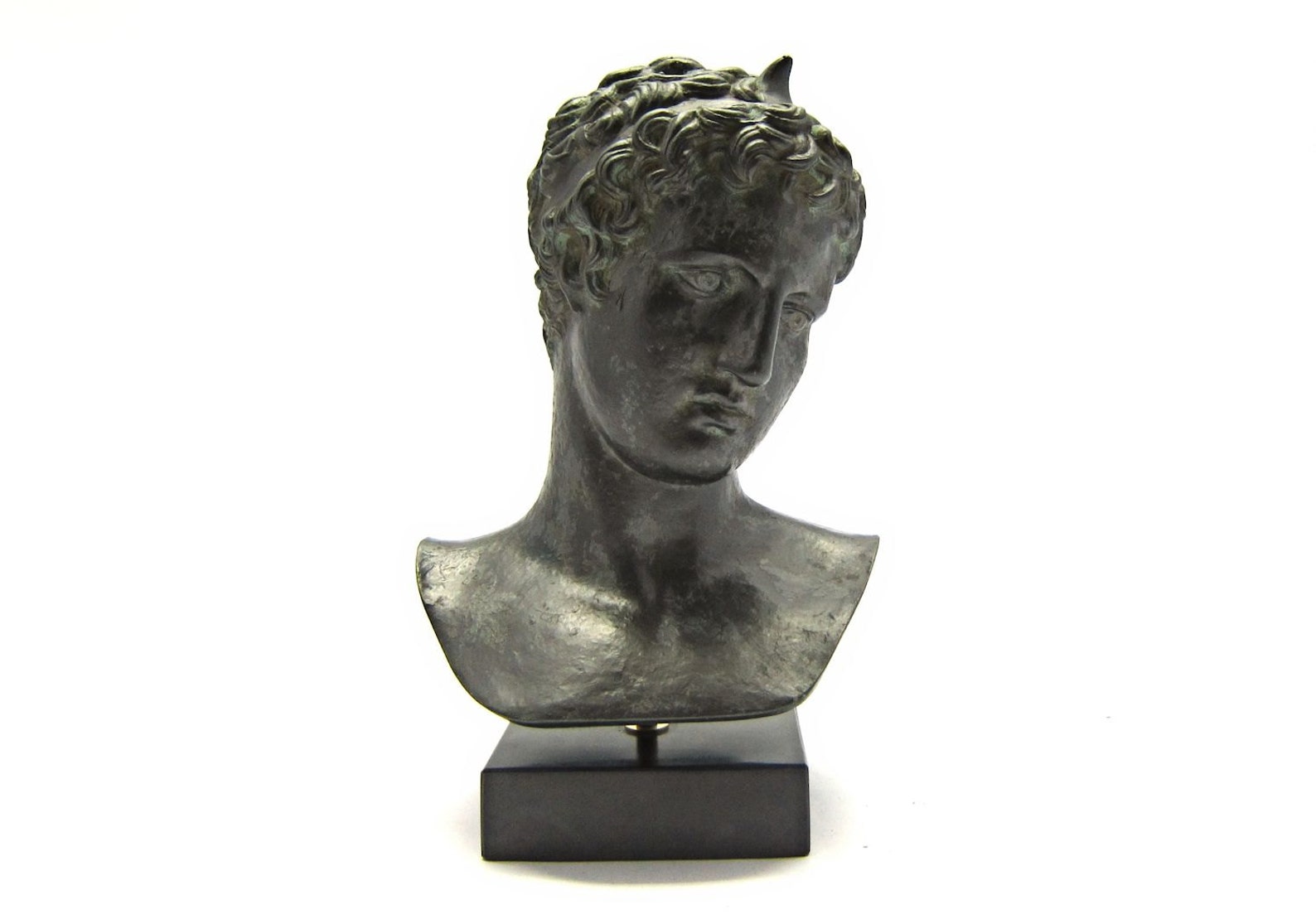 Marathon Boy Sculpture ,verdigris Effect of Greek Stone Casting of Bust ...