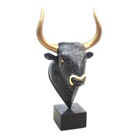 Greek Minoan Bull Statue, Bullhead Bronze Sculpture, Greek Mythology ...