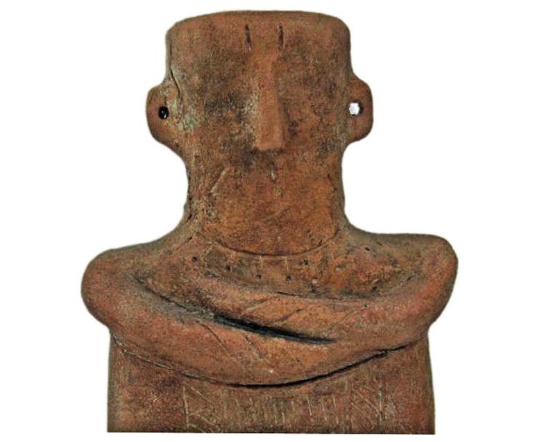 Decorative Greek Prehistoric Terracotta Idol Ceramic | Etsy