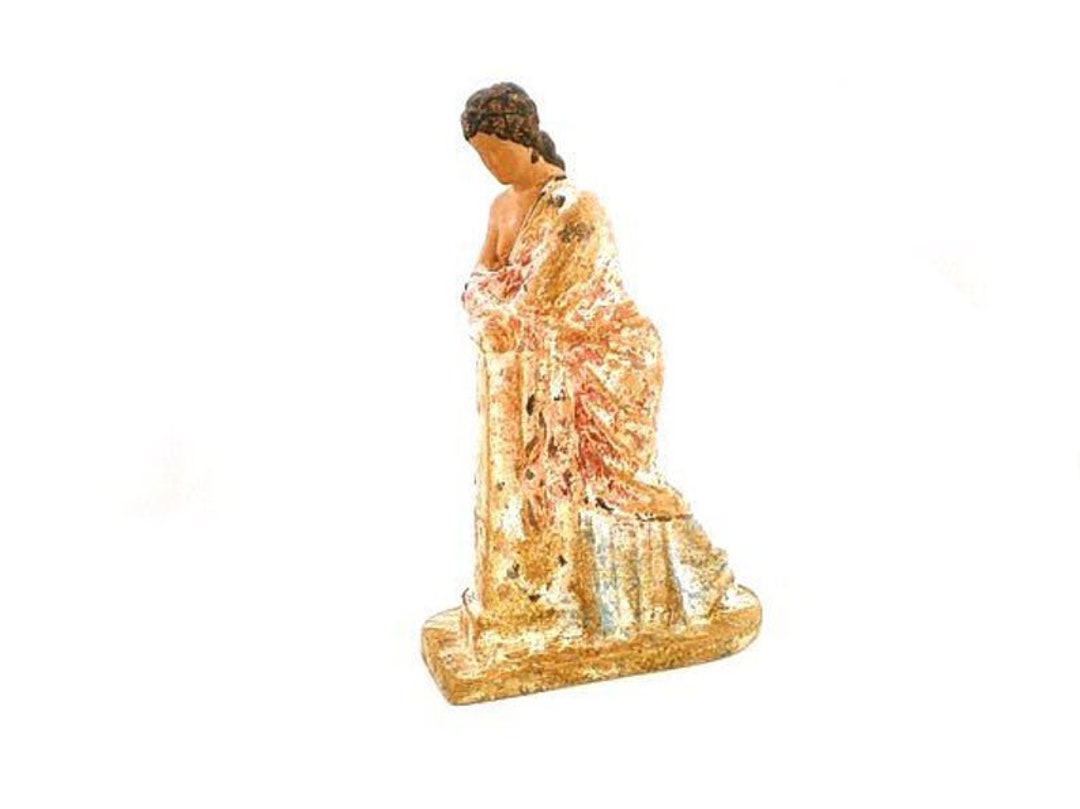 Tanagra Female Terracotta Figurine , Greek Sculpture , Ceramic Art - Etsy