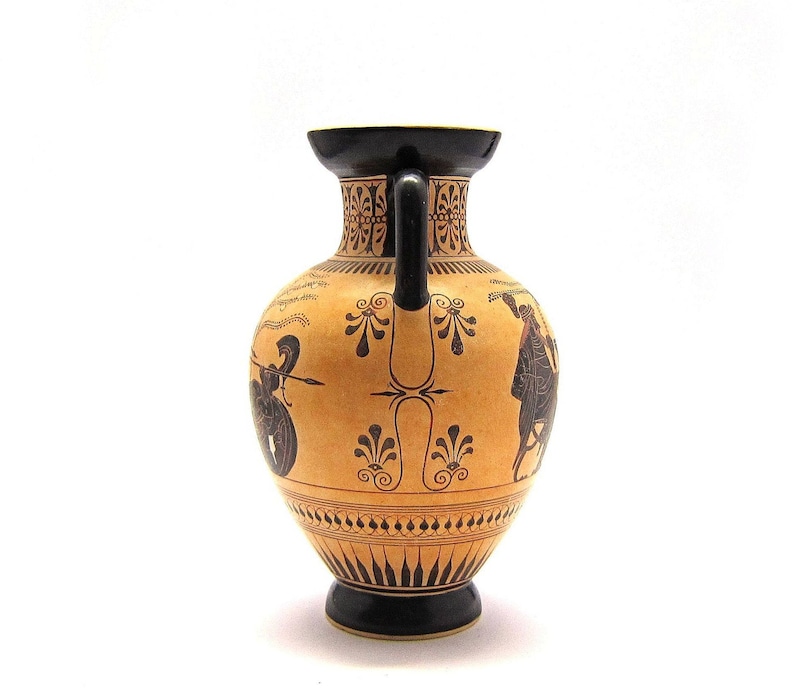 Greek Vase Black Figure Amphora With Athena Reproduction - Etsy