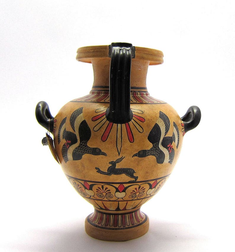 Greek Vase , Black Figure Hydria of Hercules Kerberos and Eurystheus ...