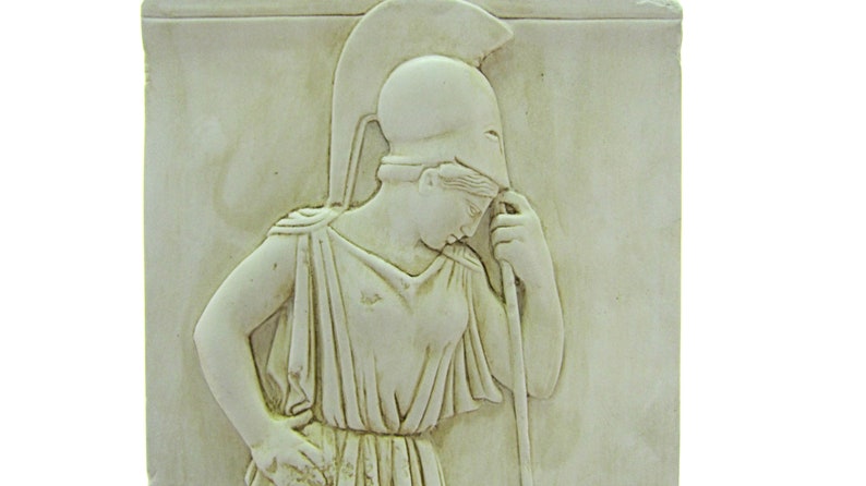 The Mourning Pensive Goddess Athena Relief Copy From Acropolis Museum ...
