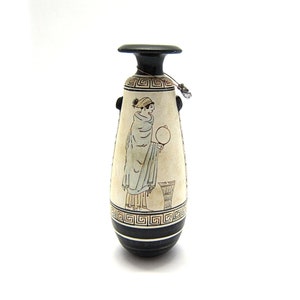 Greek White Ground Alabastron of Women , Reproduction From National ...