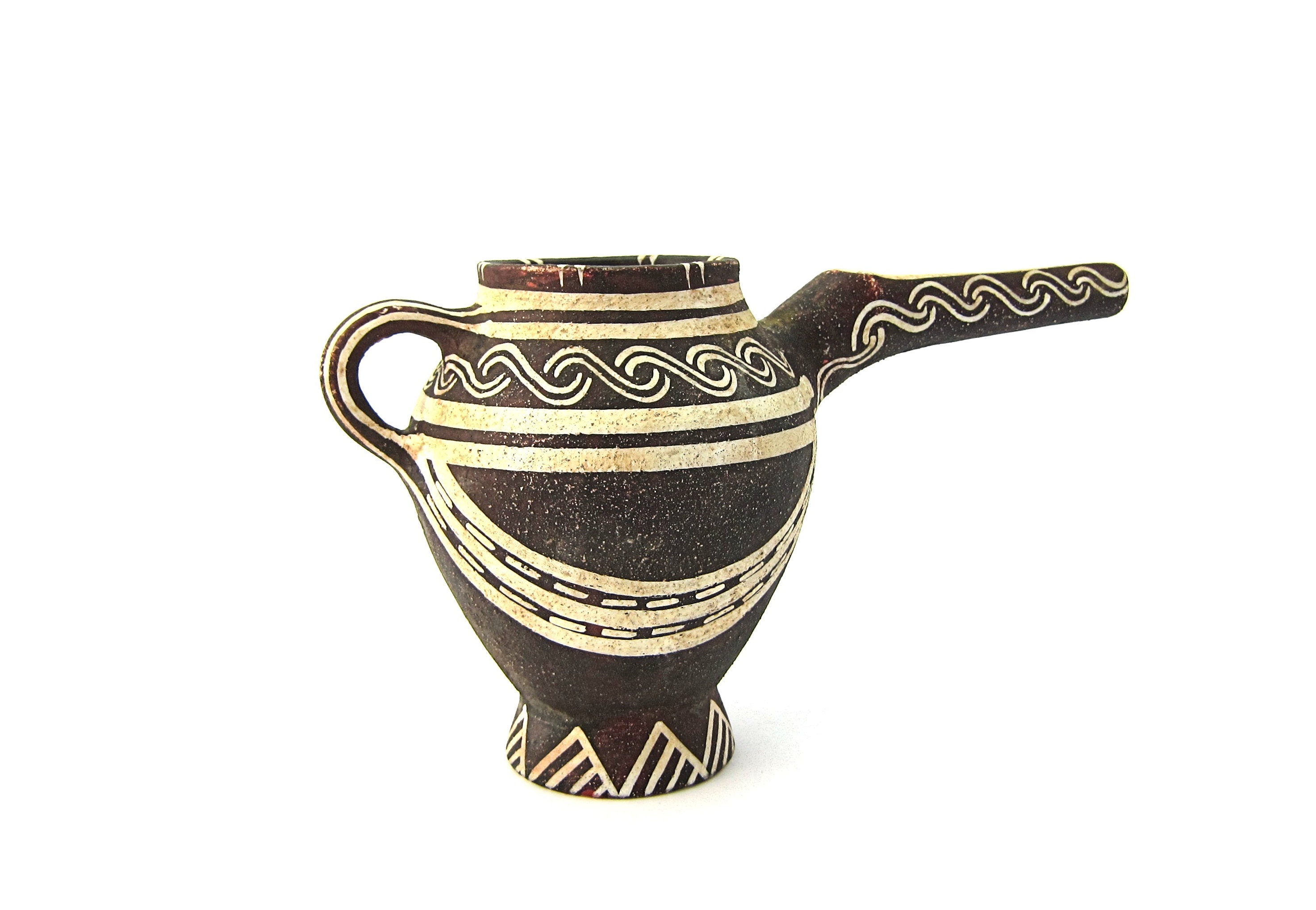 Greek Minoan Kamares Spouted Cretan Vase, Reproduction From Museum of ...