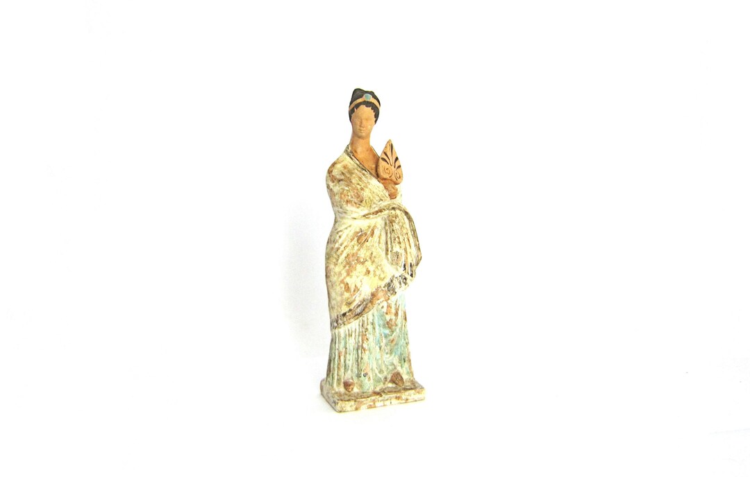 Tanagra Figurine , Woman Figure, Greek Terracotta Statue - Etsy