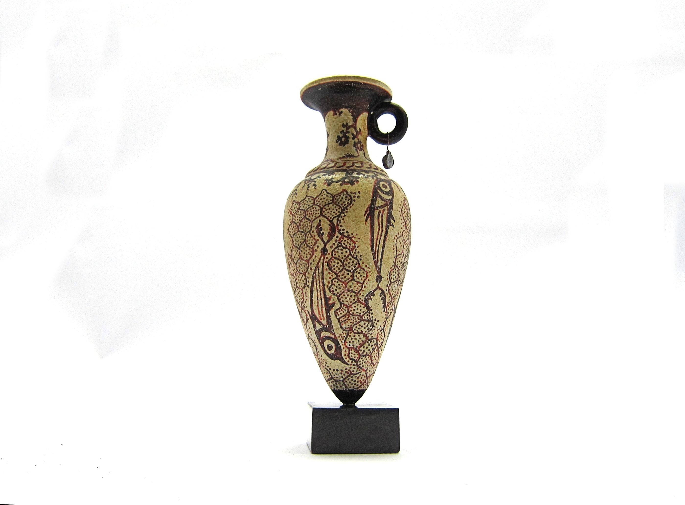 Greek Vase Greek Minoan Terracotta Cretan Rhyton Marine - Etsy