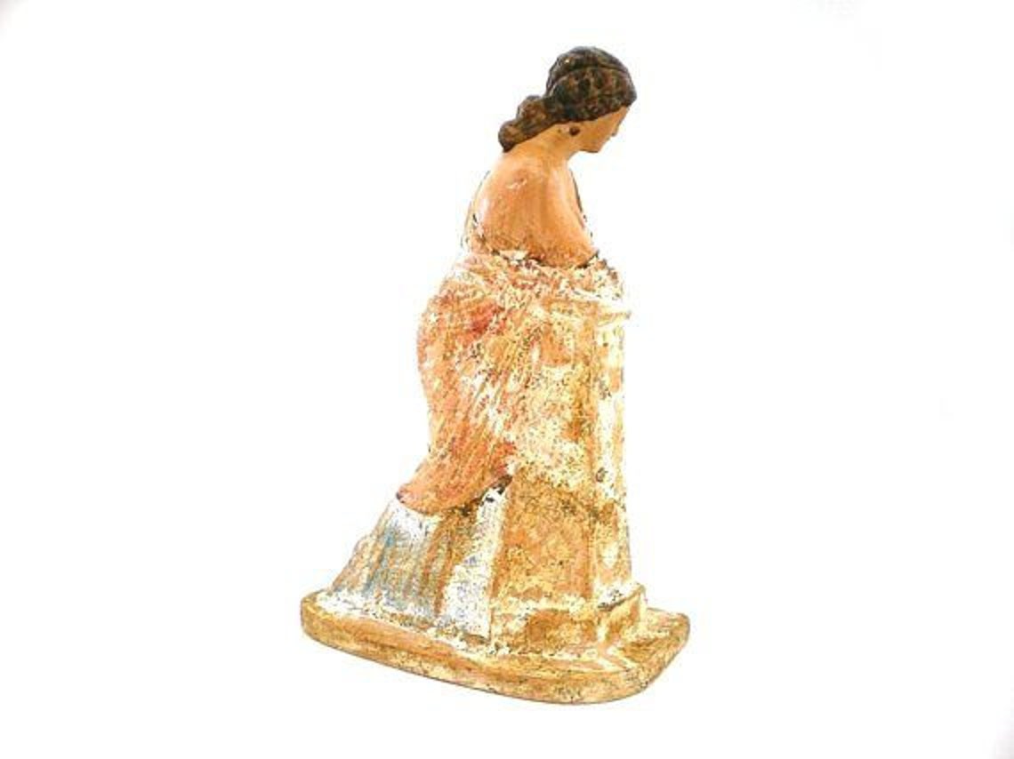 Tanagra Female Terracotta Figurine Greek Sculpture Ceramic - Etsy