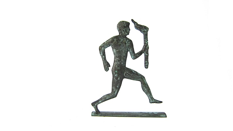 Bronze Sculpture Marathon Runner From Ancient Greece Greek - Etsy