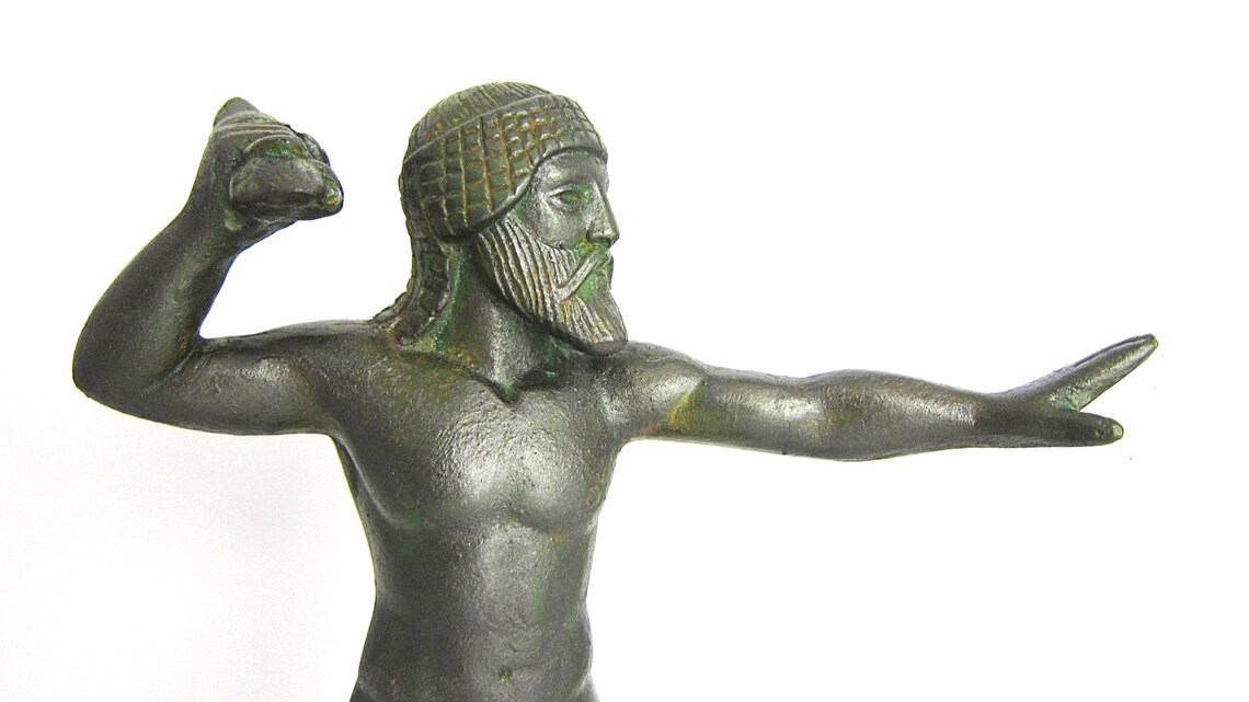 God Zeus of Dodonis Stone Casting Sculpture With Verdgris - Etsy
