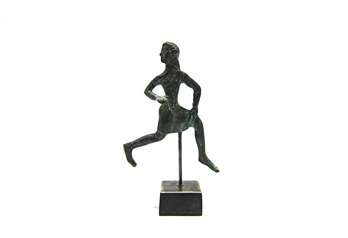 Bronze Running Spartan Woman , Greek Museum Reproduction of a Sculpture ...