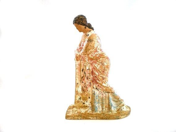 Tanagra Female Terracotta Figurine Greek Sculpture Ceramic - Etsy