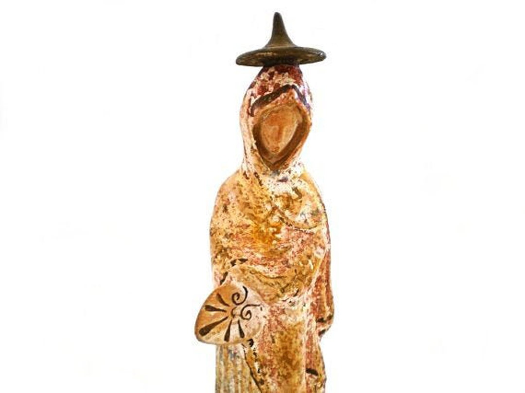 Tanagra Figurine.woman Figure,greek Terracotta Statue - Etsy