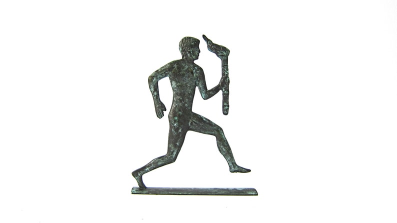 Bronze Sculpture Marathon Runner From Ancient Greece Greek - Etsy