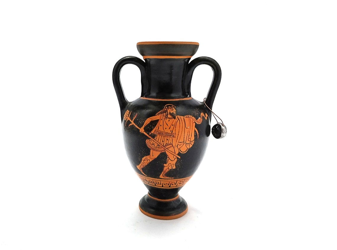 Greek Vase , Classical Attic Red Figure Nolan Amphora of Athena and ...