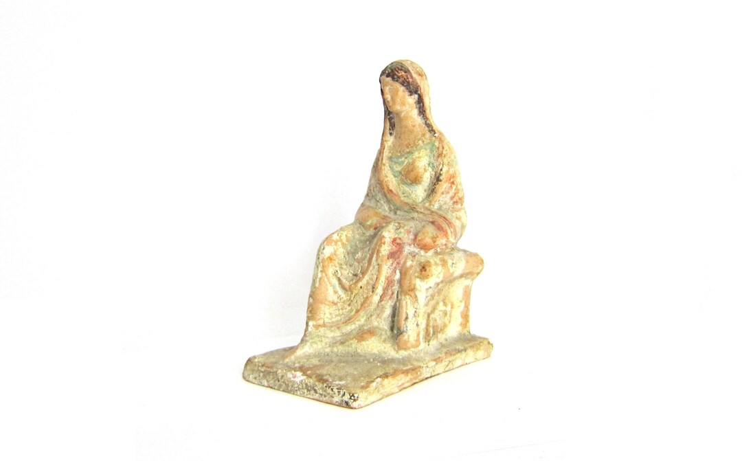 Tanagra Figurine , Woman Figure, Greek Terracotta Statue - Etsy